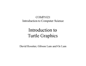 Introduction to Computer Science - COMP1021 - Studocu