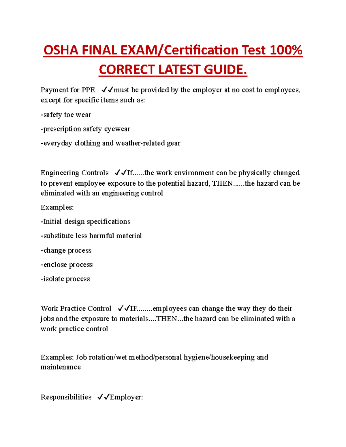 C - Complete GuiComplete Guide.de. - OSHA FINAL EXAM/Certification Test ...