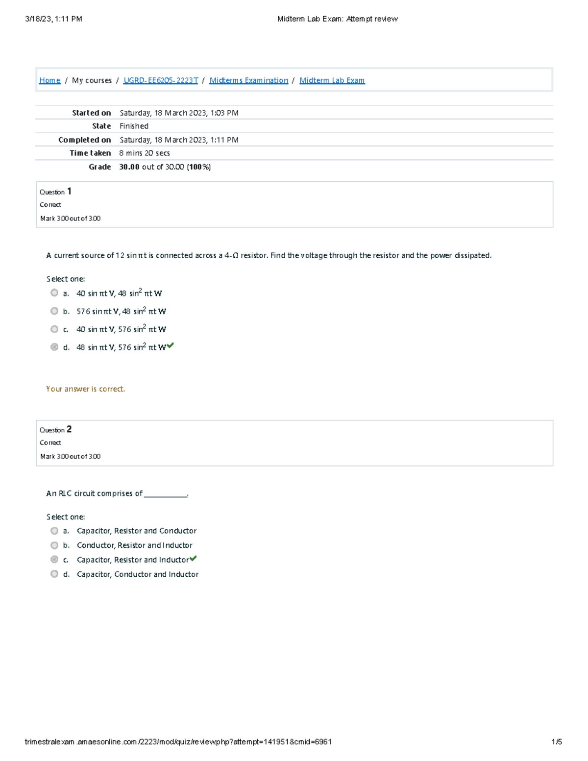 Final Midterm Lab Exam - Home / My courses / UGRD-EE6205-2223T / Midterms Examination / Midterm ...