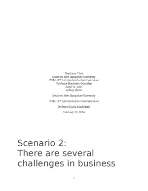 COM 127 Milestone 2 - COM 127 Communication Plan Role of Communication ...