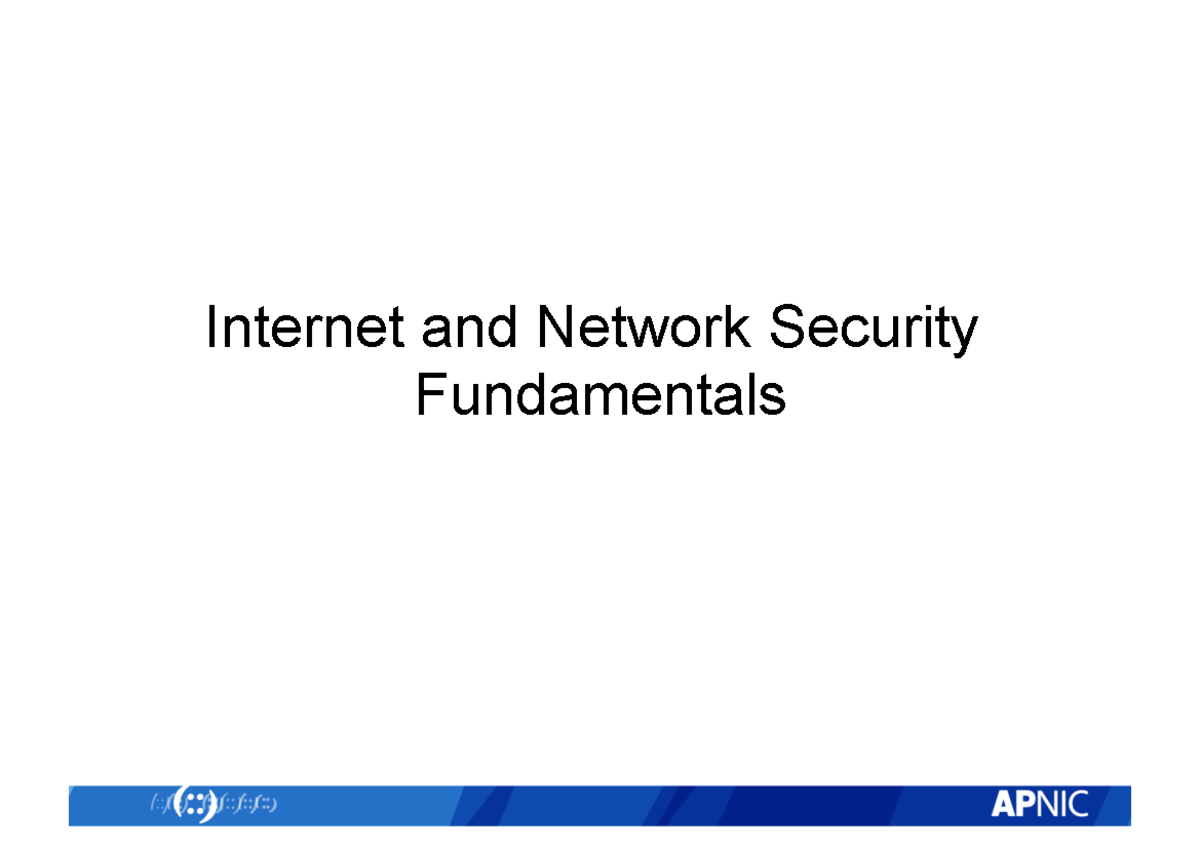 Security-Part-1 - Networking essentials and security - Internet and ...