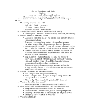 Exam 2 250 objectives - Summary Physical Examination & Health ...
