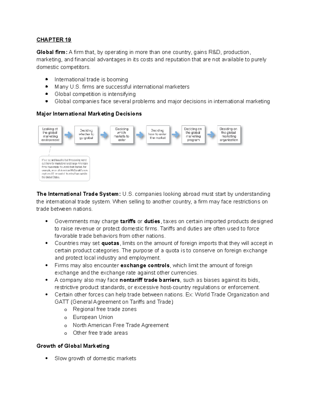 Chapters 19 - 20 - Lecture notes 19 - 20 - CHAPTER 19 Global firm: A ...