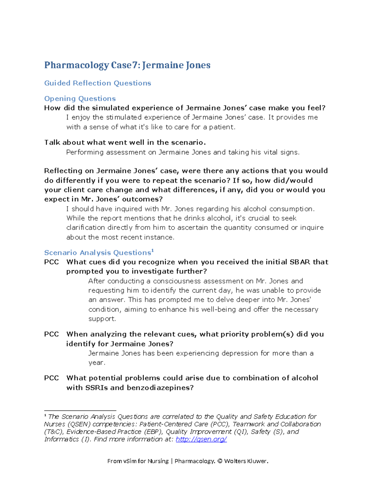 Reflection Question - v-sim - Pharmacology Case7: Jermaine Jones Guided ...