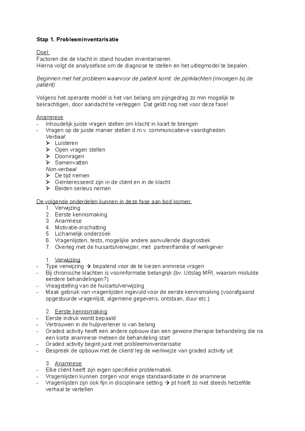 Graded-activity stap 1 en stap 2 samenvatting - Stap 1 ...