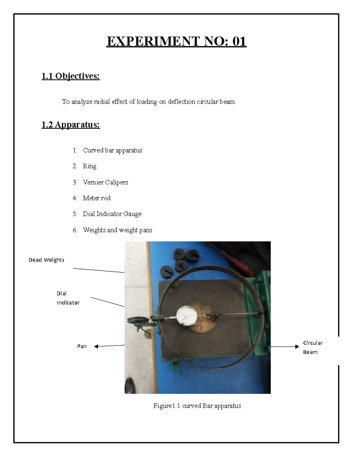 To analyze radial effect of loading on deflection circular beam. - 1 ...