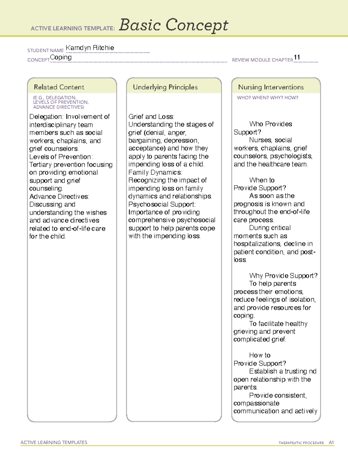 Coping FR - N/A - RNSG-1430 - ACTIVE LEARNING TEMPLATES TherapeuTic ...