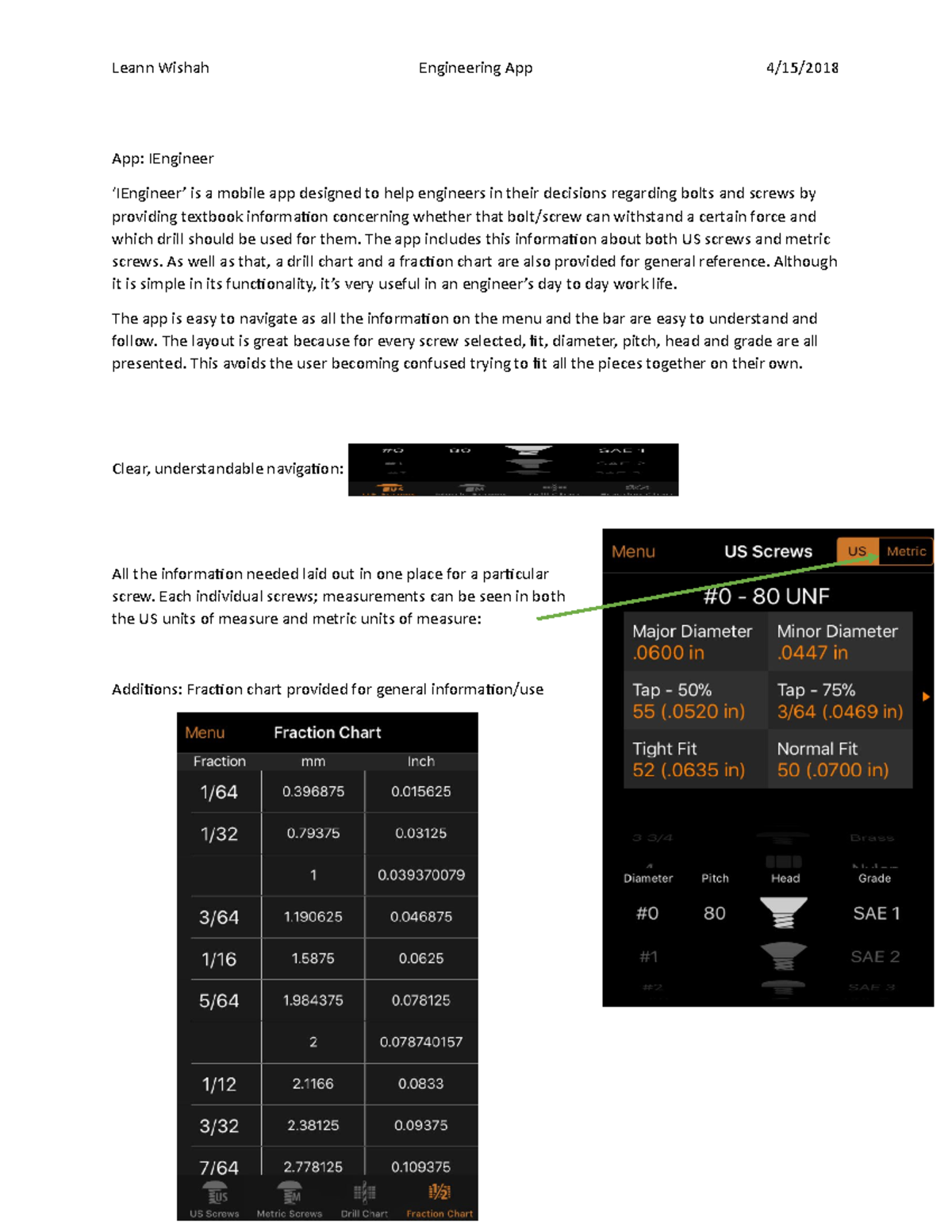 IEngineer - Engineering App Assignment - Leann Wishah Engineering App 4 ...
