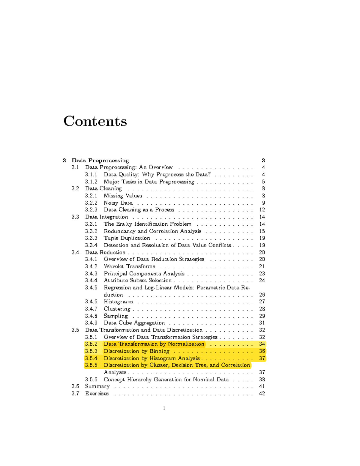 Data normalization etc - Contents 3 Data Preprocessing 3 Data ...