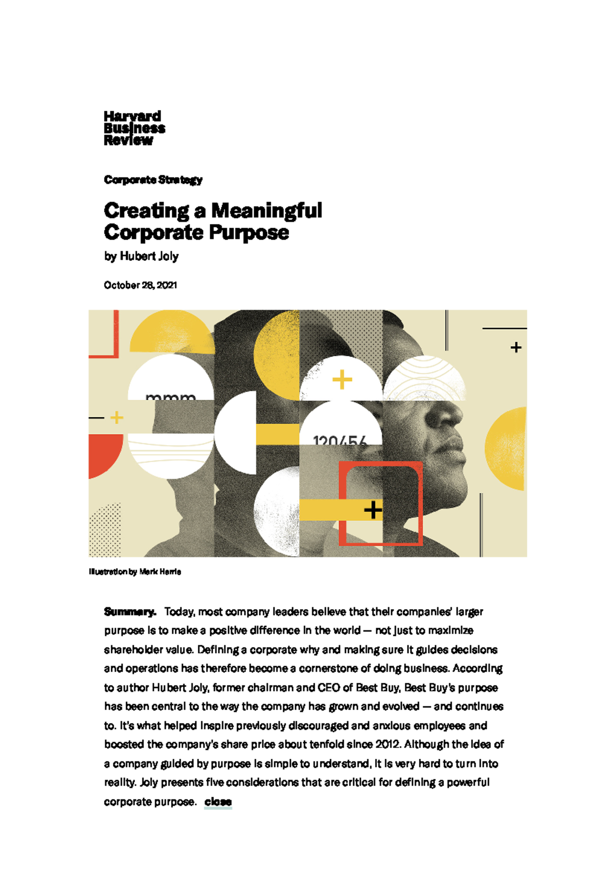 Creating a Meaningful Corporate Purpose - Corporate Strategy Creating a Meaningful Corporate ...