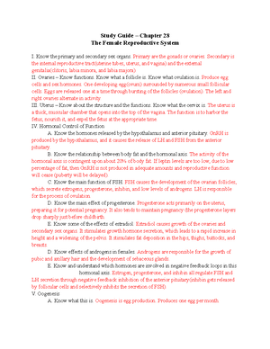 Study Guide - Chapter 23 - Study Guide – Chapter 23 The Urinary System I. Know the parts of the ...