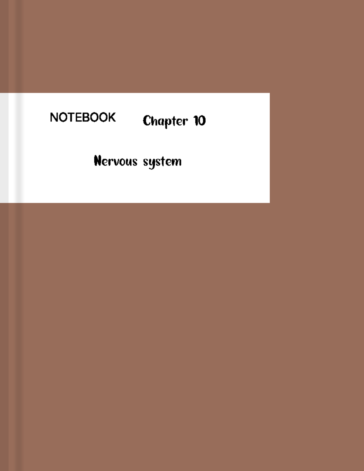 Chapter 10 - Chapter 10 Nervous system The nervous system The nervous ...