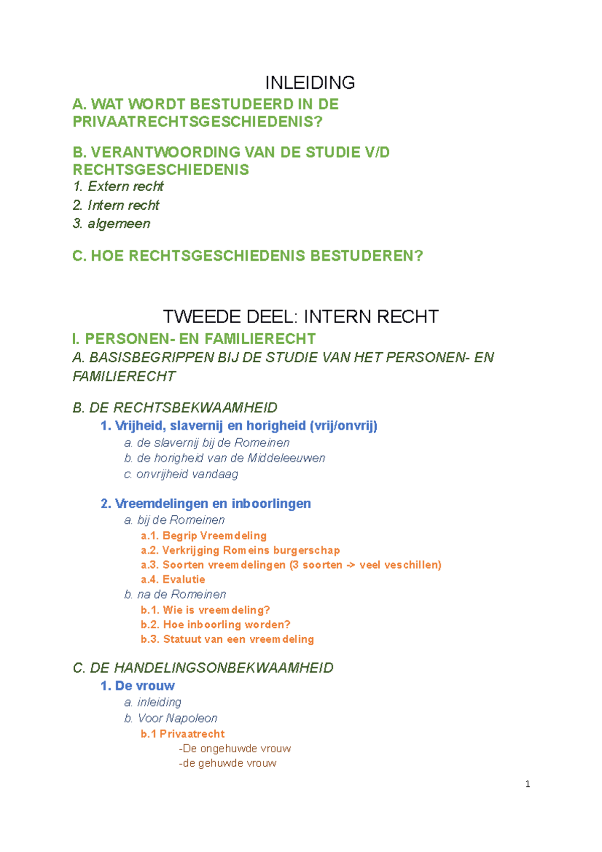 Inhoudstafel intern - mlqsdfkjfqkj - INLEIDING A. WAT WORDT BESTUDEERD ...
