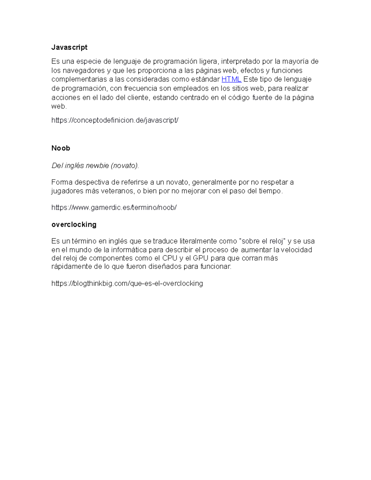 3 conceptos - Javascript Es una especie de lenguaje de programación ...