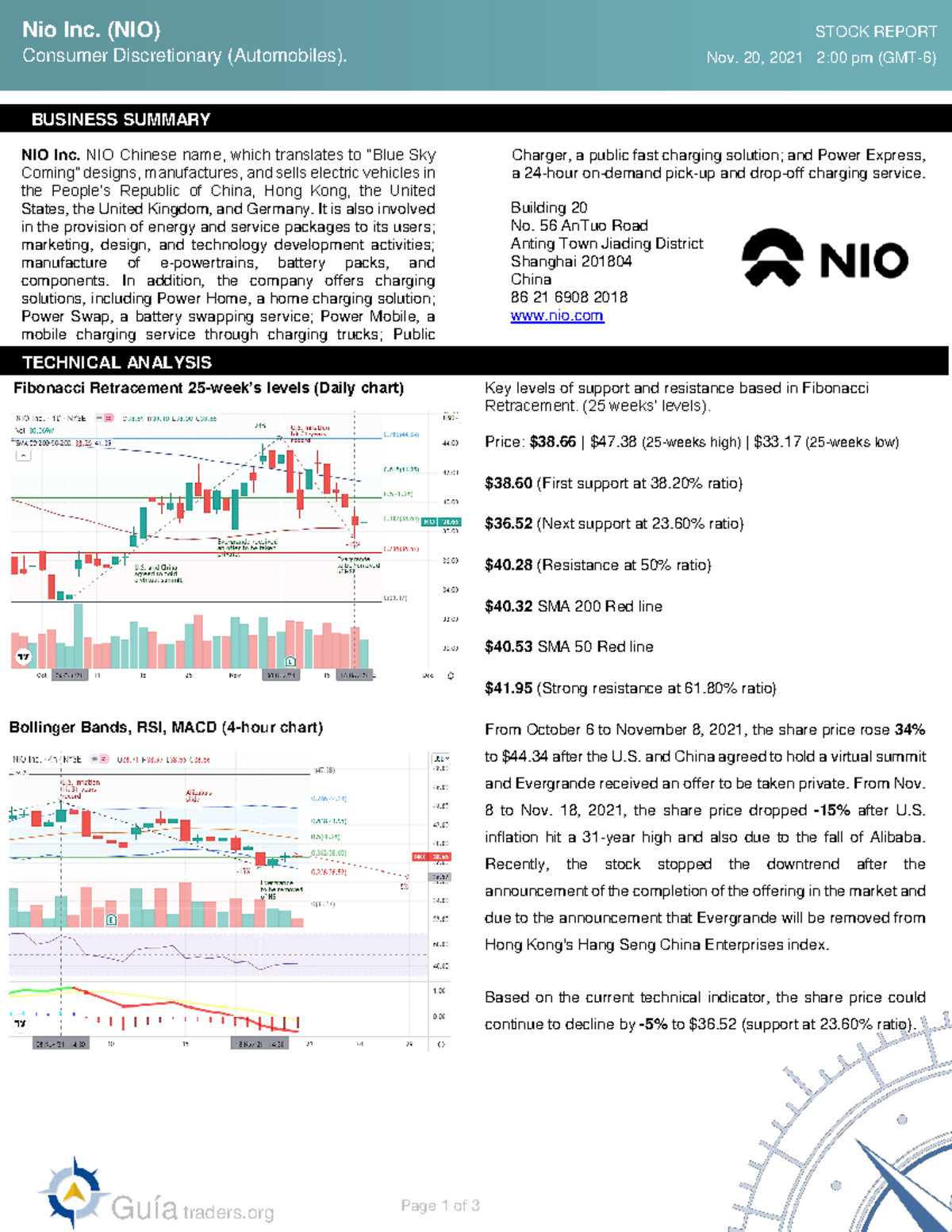 NIO Inc (NIO) Full analysis 11-20-2021 - Nio Inc. (NIO) Consumer ...