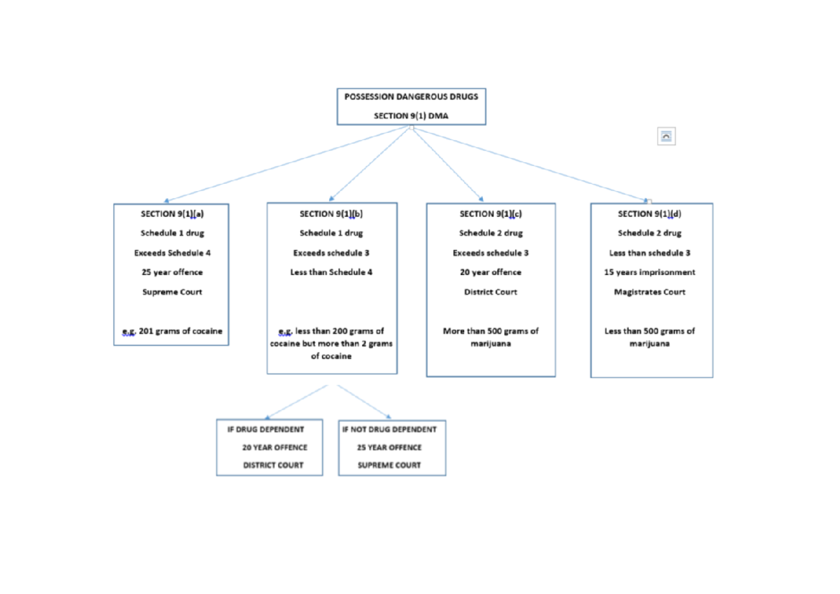 Flowchart for The - POSSESSION DANGEROUS DRUGS SECTION 9(1) DMA SECTION ...