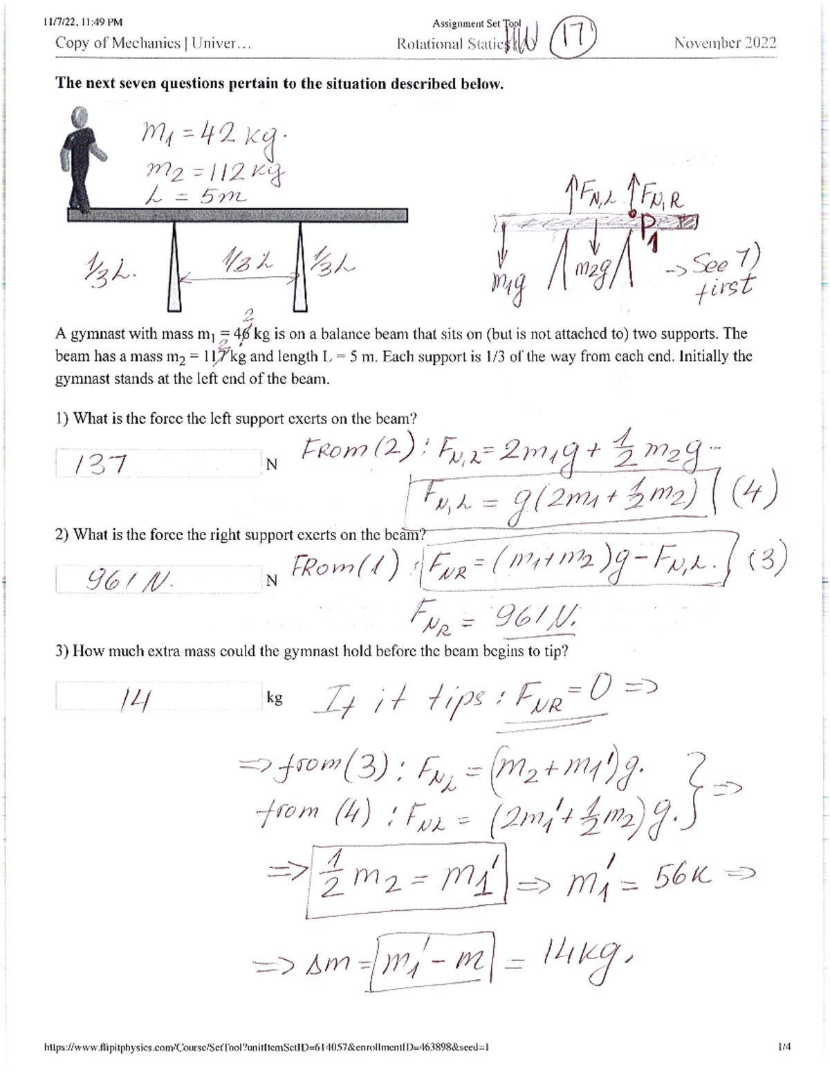 Homework 17 Static I NL - PHYS 123 - Studocu