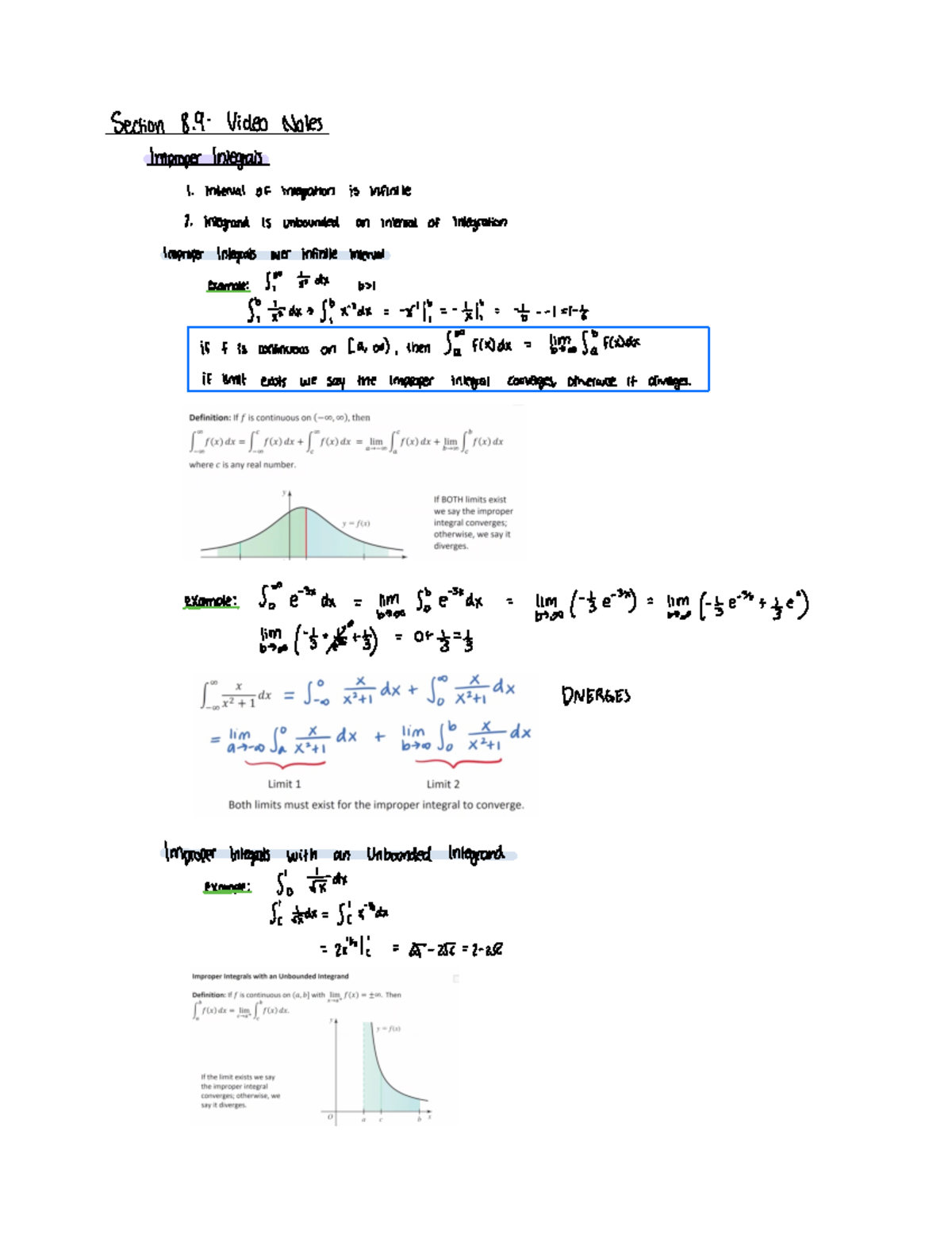 Section 8.9 - Notes for calc 2 every week each topic on videos and ...