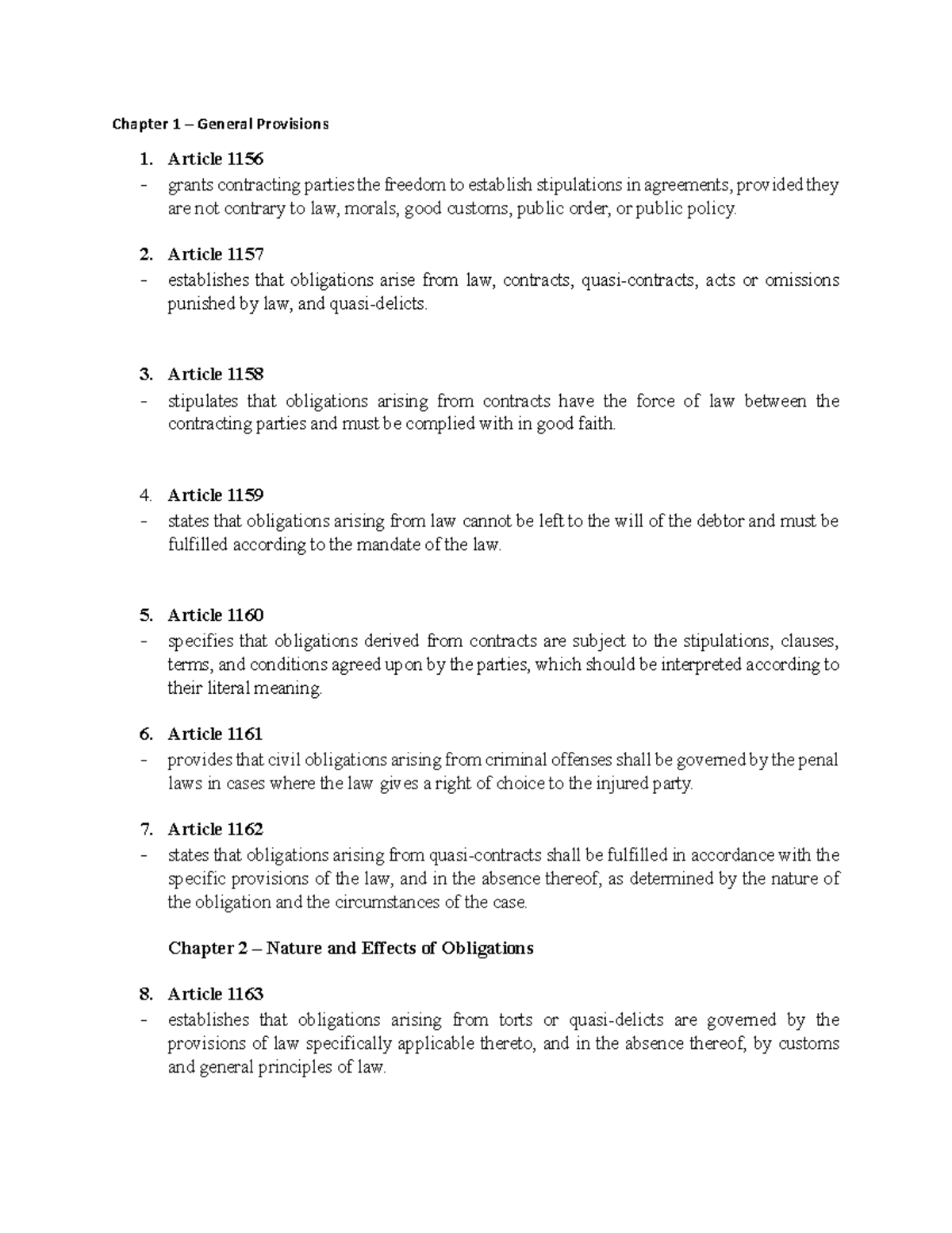 CE LAW Summarized article - Chapter 1 – General Provisions 1. Article ...