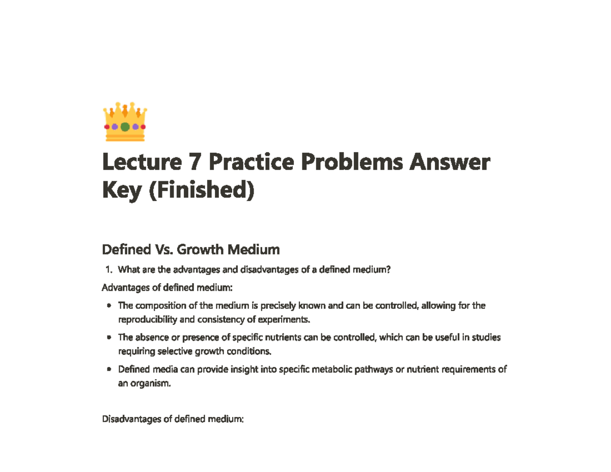 CHBE 221 Lecture 7 Answer Key Practice Problems - CHBE 221 - Studocu