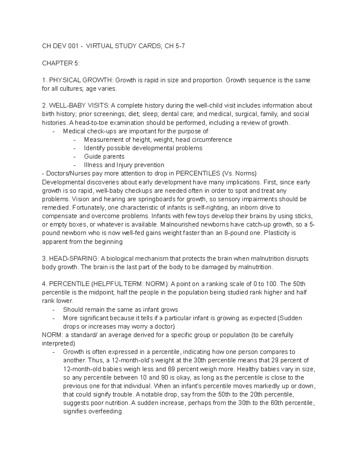 CH DEV 001 - Virtual Study Cards; CH 5-7 - CH DEV 001 - VIRTUAL STUDY CARDS; CH 5- CHAPTER 5 ...