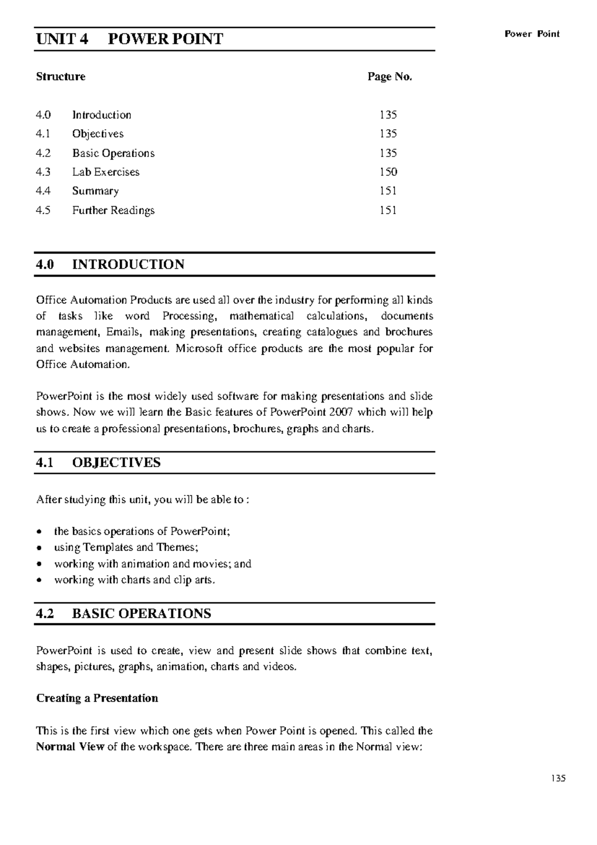 Unit-16 Power Point - UNIT 4 POWER POINT Power Point Structure Page No ...
