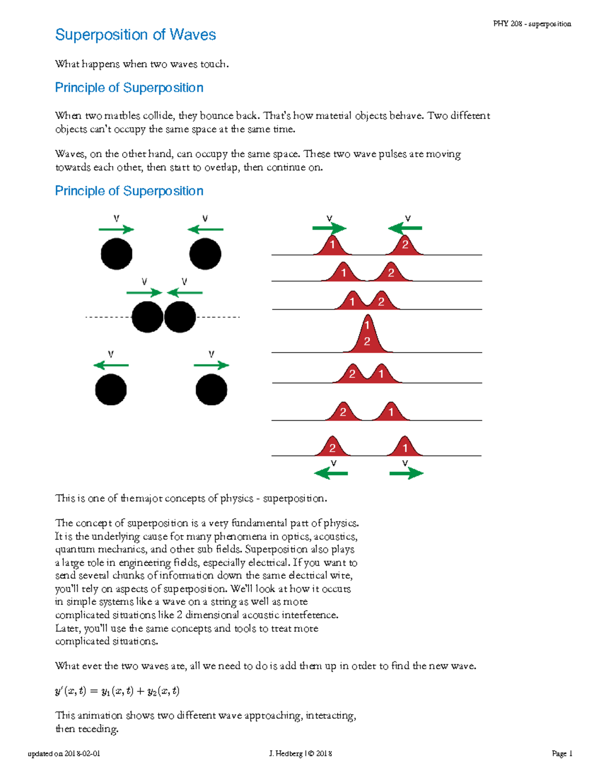 Superposition-cal - Superposition of wave - v v v v 2 2 2 2 2 2 2 1 1 1 ...