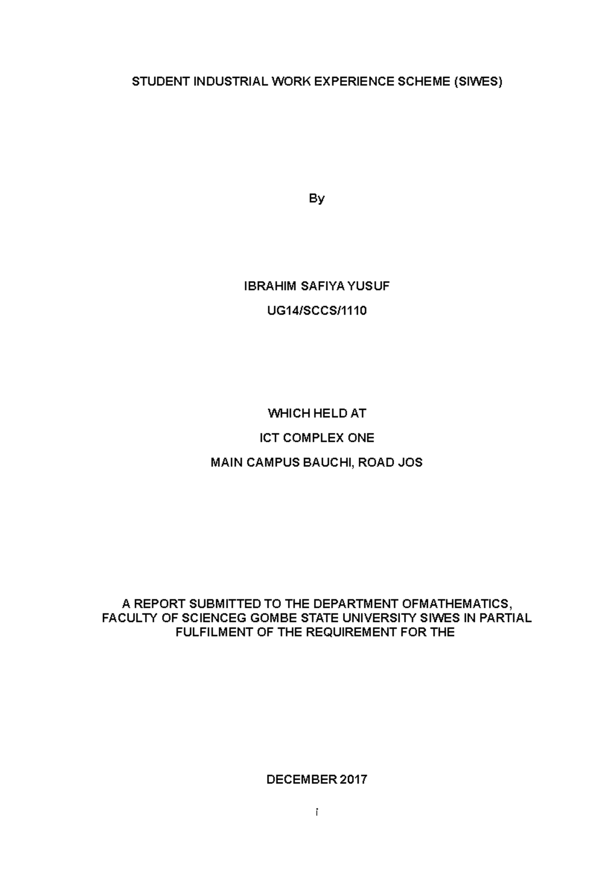 Sofiyah IT Report report sample for it - STUDENT INDUSTRIAL WORK ...