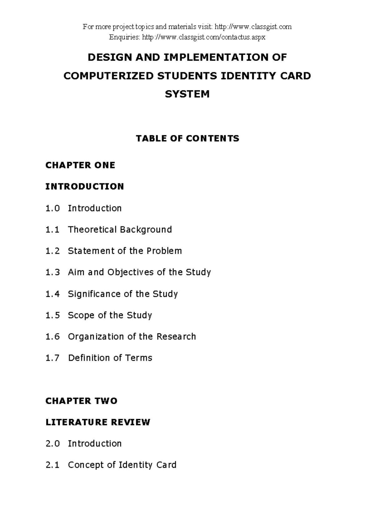 Design AND Implementation OF Computerized Students Identity CARD System - For more project ...