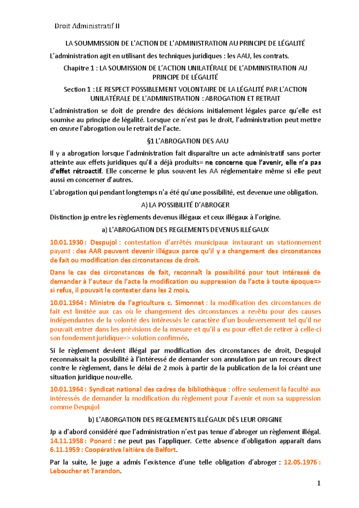 Droit administratif II - Warning: TT: undefined function: 32 LA SOUMMISSION DE L’ACTION DE - Studocu