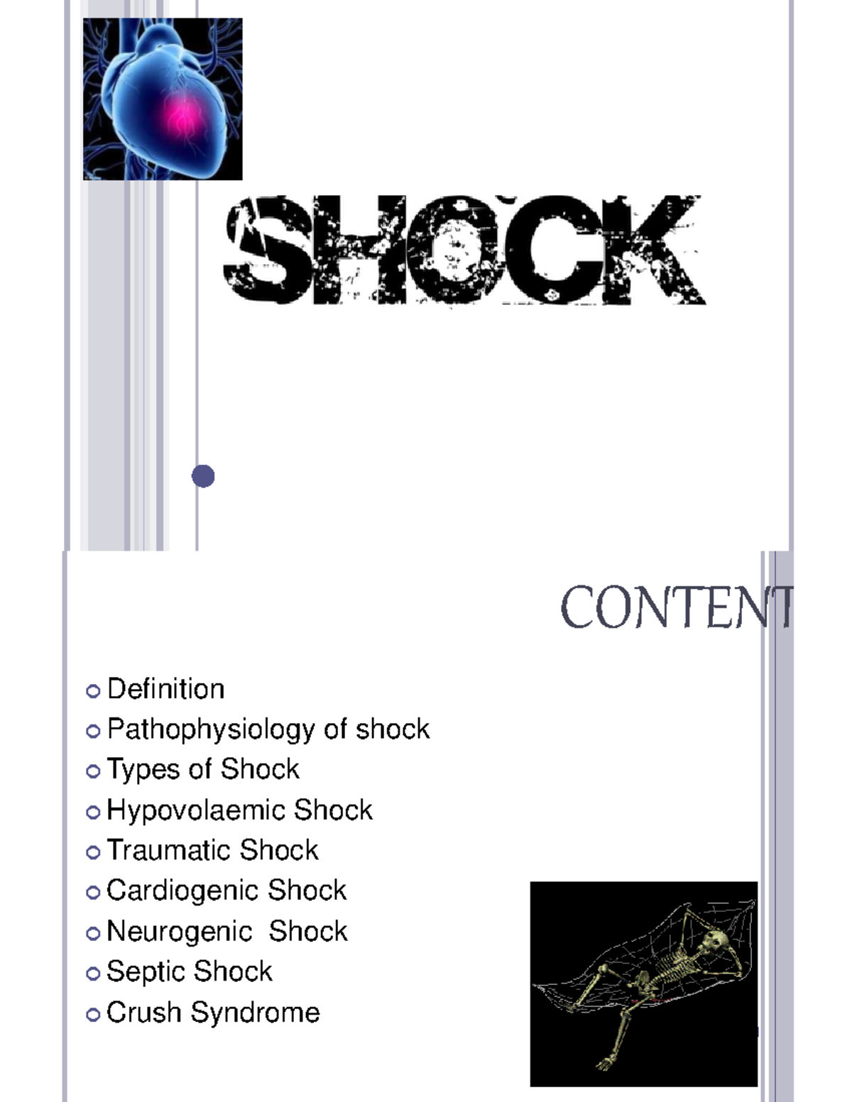 Pathophysiology of shock - However, It may be defined as a condition in ...