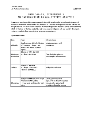 Lab Report 9 Analysis of an aluminum-zinc alloy - Lab Report: Analysis ...