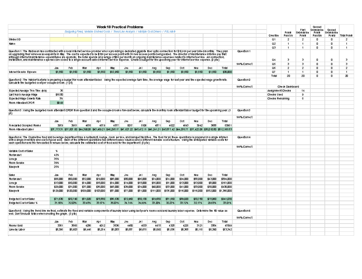 HTM240 Week 10 Practical Problem - Exercise Assignment Answers - Week ...