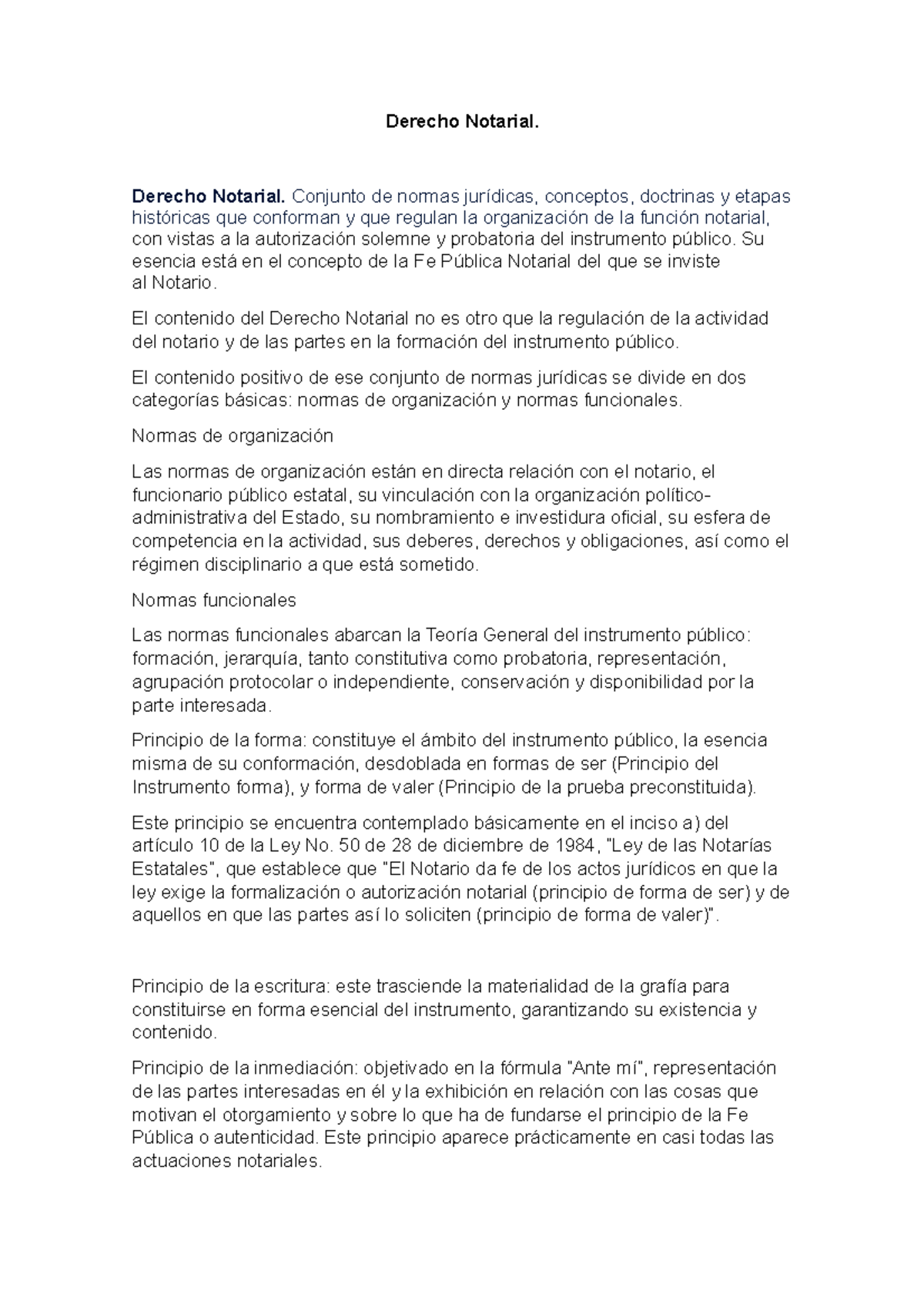 D Notarial - Derecho Notarial. Derecho - Studocu