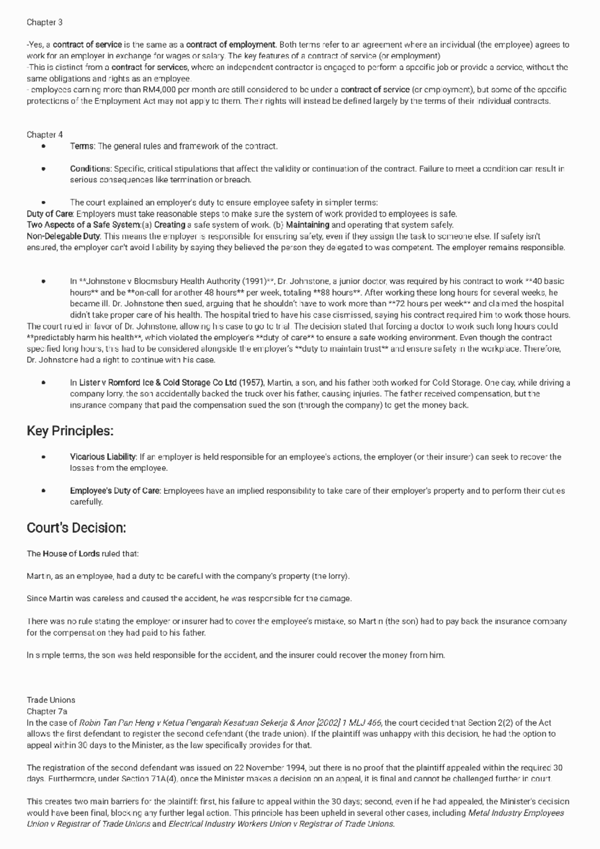 Contract LAW 2 Summary - Have cases facts and judgments - Chapter 3 a ...