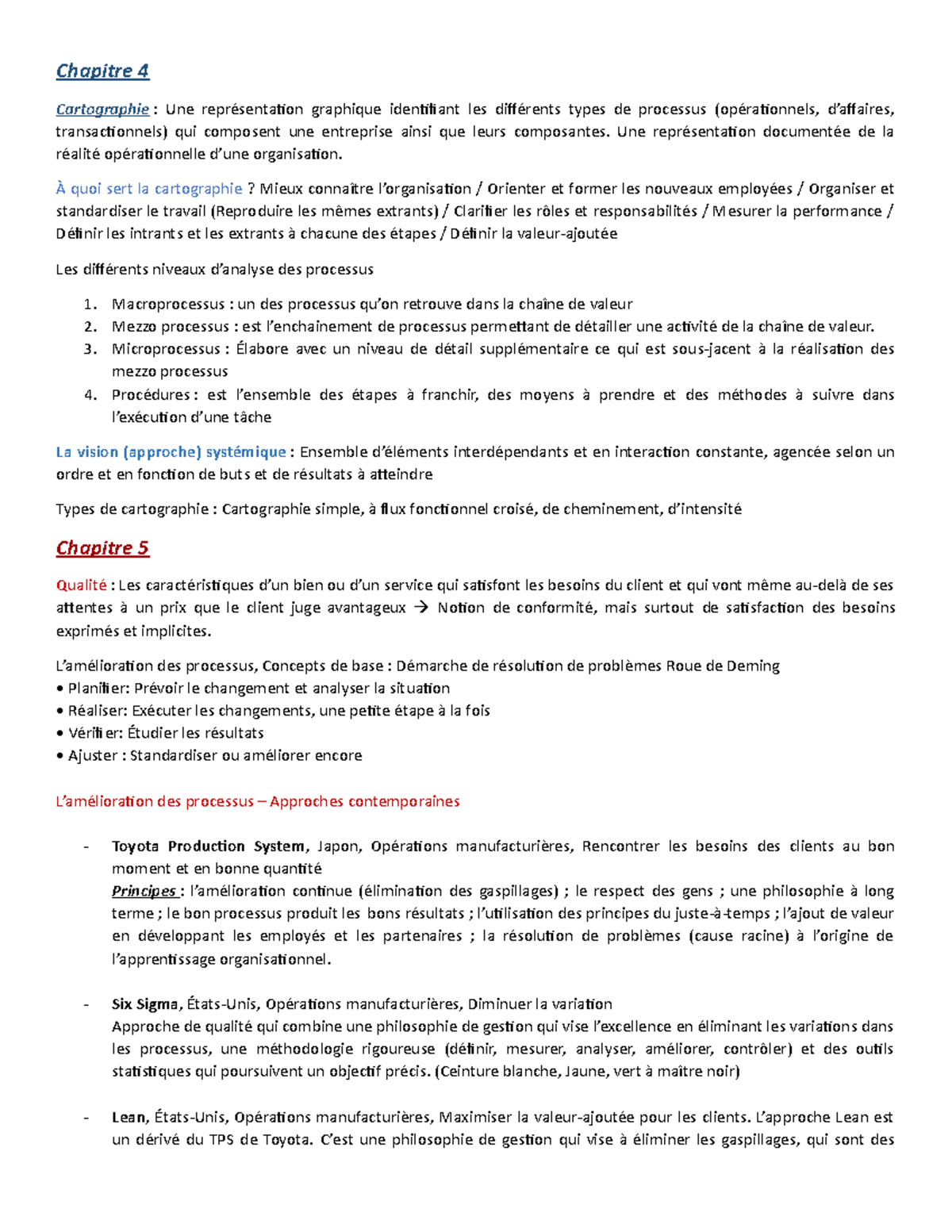 Feuille de note exam final - Chapitre 4 Cartographie - Studocu