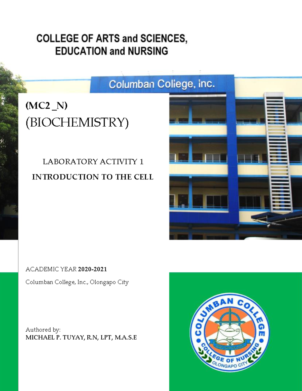 Biochem Lab1 Lecture Notes 1 Warning Tt Undefined Function 32 Learning Outcomes Mc2 N 