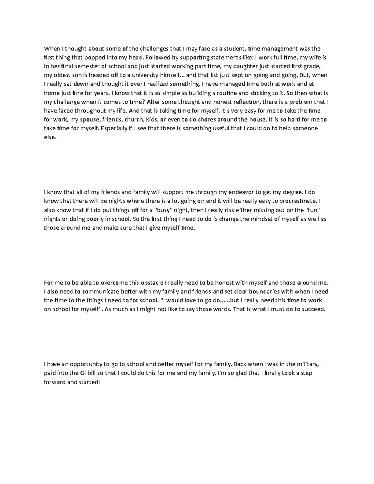 Wk 1 Discussion – Overcoming Challenges - When I thought about some of ...