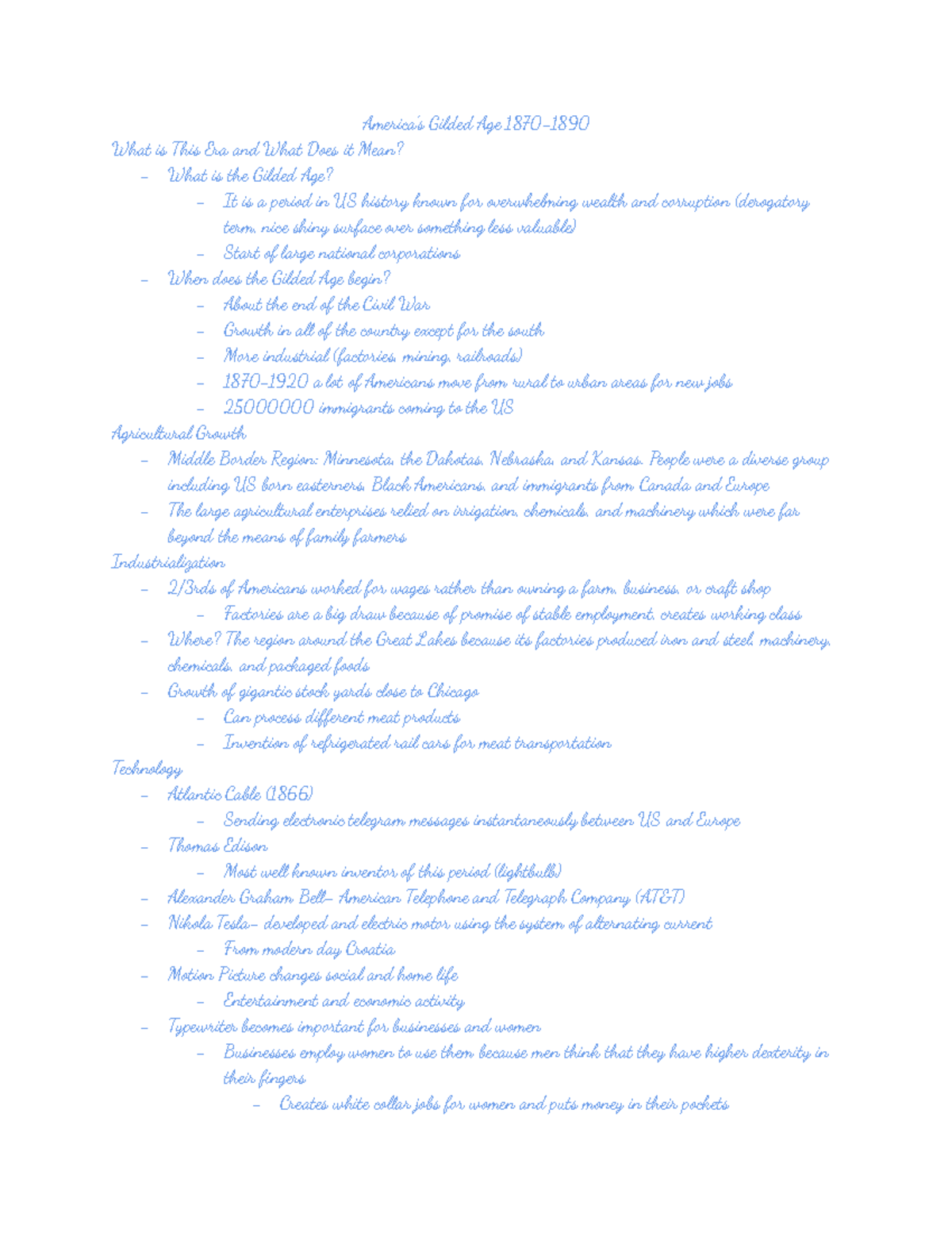 American History Week America's Gilded Age - America’s Gilded Age 1870 ...