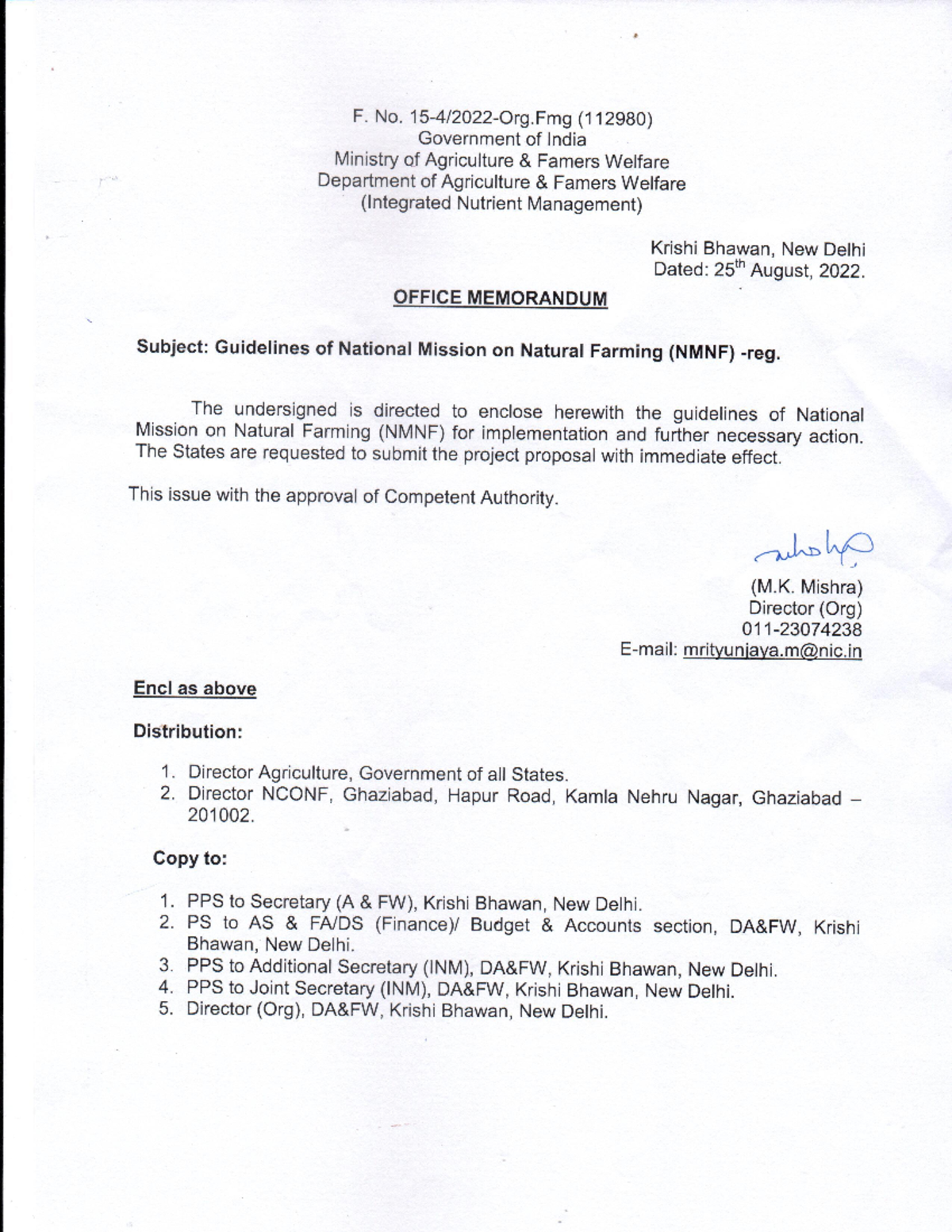 NMNF Guidelines 2022 - National Mission on Natural Farming Under ...