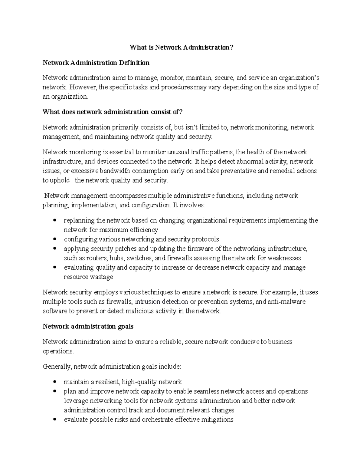 What is Network Administration - What is Network Administration ...