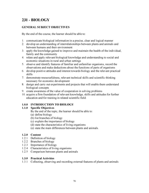 Biology Notes Form 3 - Biology Notes Form Three Classification II ...