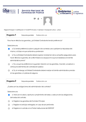 Examen 3 - sercop - Pregunta 1 Respuesta guardada Puntúa como 1, Marcar pregunta Enunciado de la ...