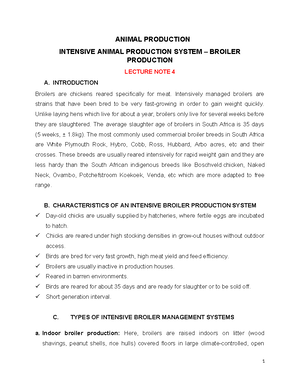 Lecture 6 Sheep Production - ANIMAL PRODUCTION 4 EXTENSIVE ANIMAL ...