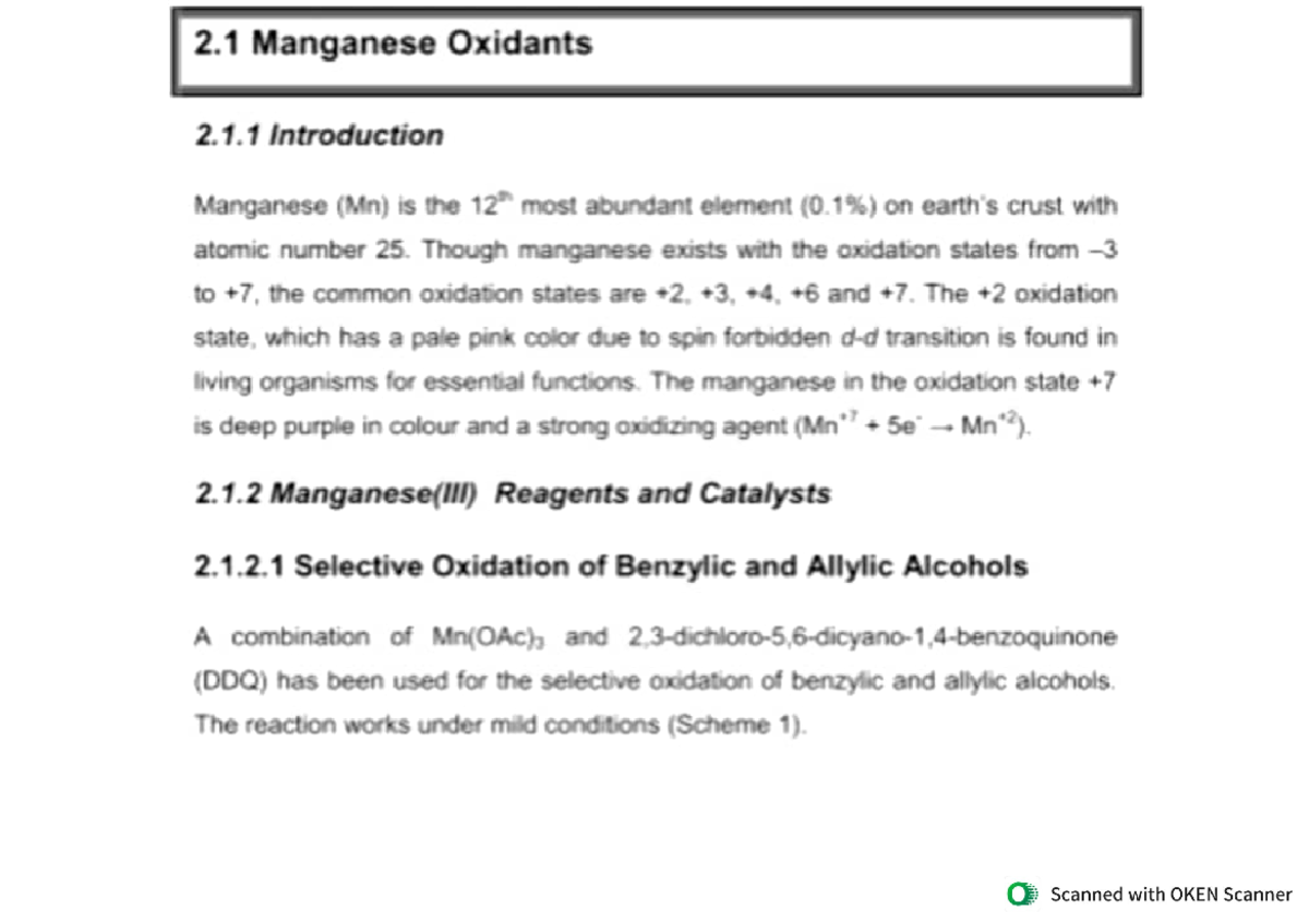 Chemistry 7 - Manganese Oxidants, Aromatization, Oxidation of Amines ...