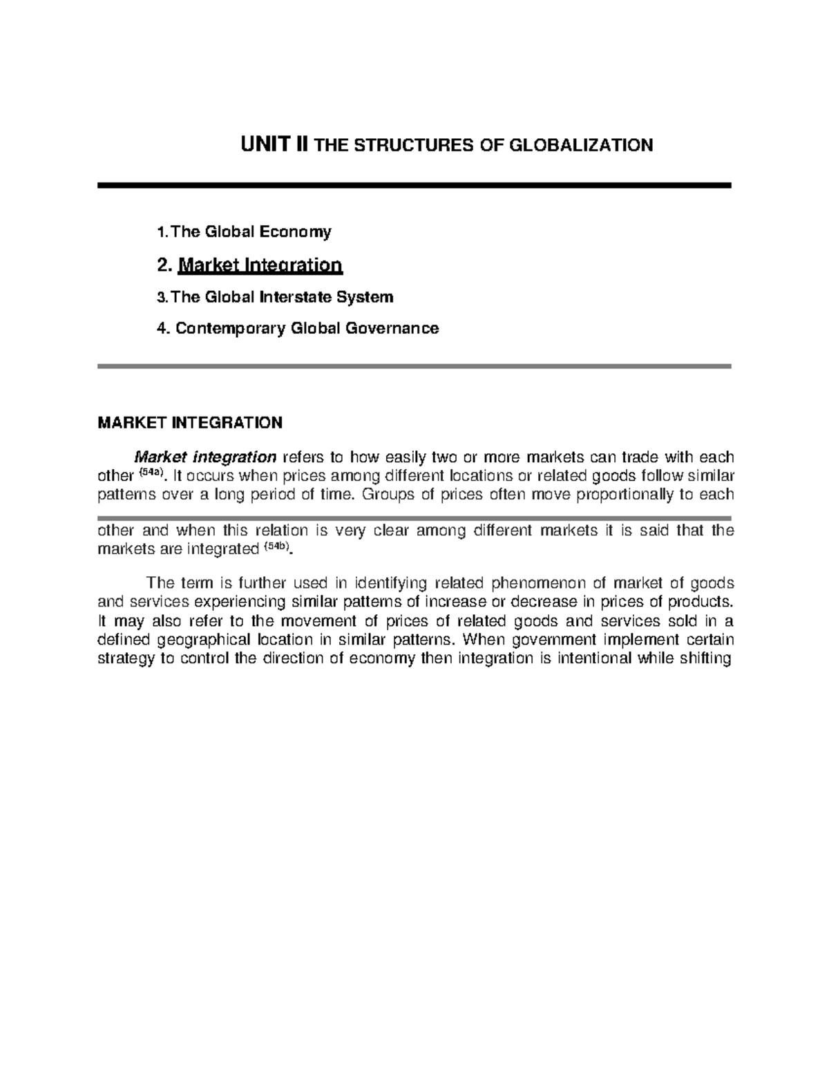 The Contemporary World-Unit II - UNIT II THE STRUCTURES OF ...