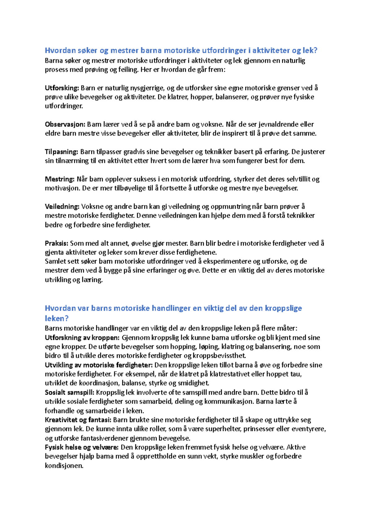 Studoc - Hvordan søker og mestrer barna motoriske utfordringer i ...