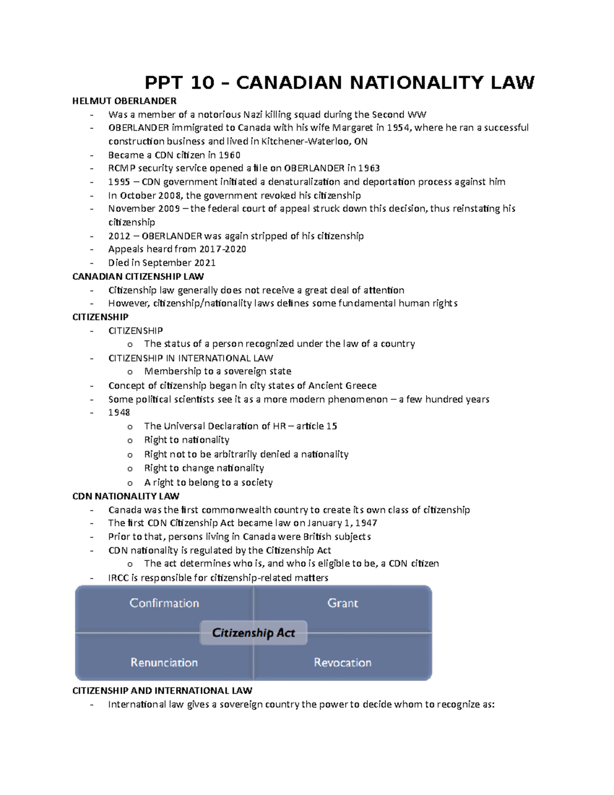 NC IMMG1470 - PPT 10 – Canadian Nationality Law - PPT 10 – CANADIAN ...