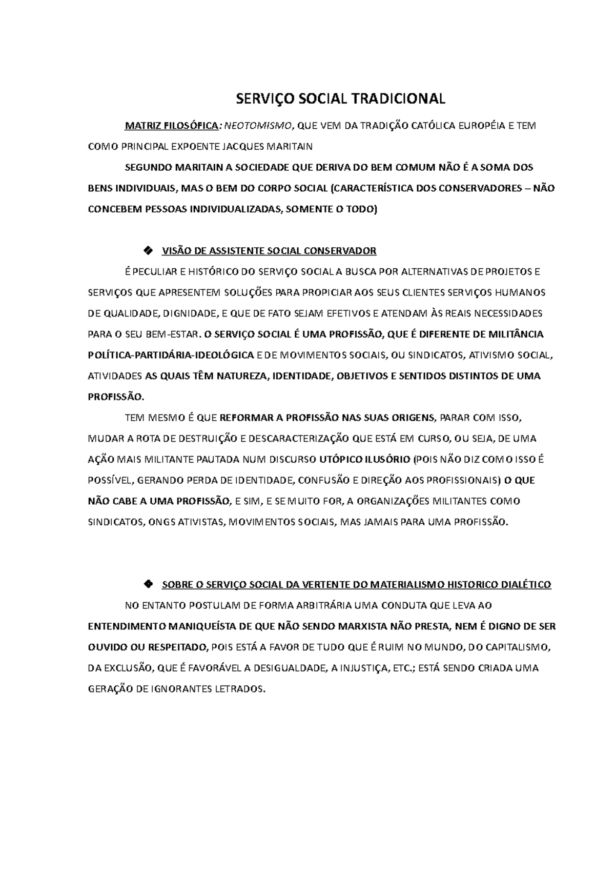 Neotomismo Para O Serviço Social - RETOEDU