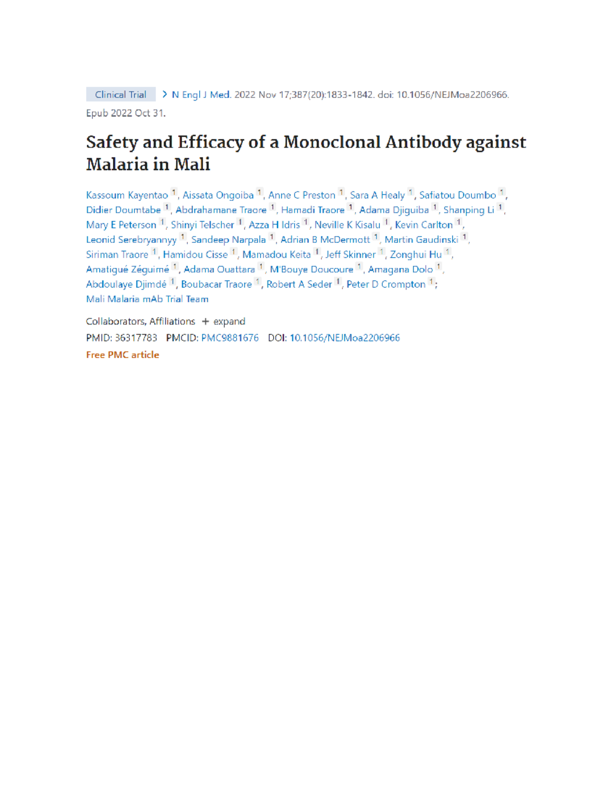 Doc1 - ssss - Clinical Trial N Engl J Med. 2022 Nov doi: Epub 2022 Oct ...